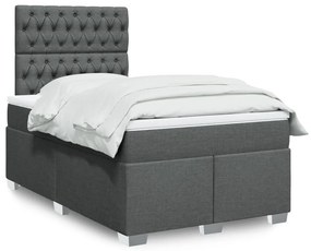 Box spring postel s matrací tmavě šedá 120x190 cm textil 3290435