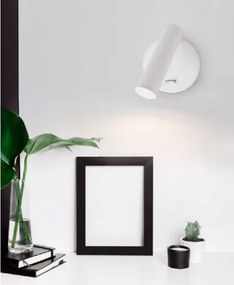 Nástěnné LED svítidlo NOVA LUCE CLIP 3W 3000K bílé s vypínačem 9030201