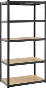 Juskys Kovový regál Basic 200 × 100 × 60 cm Barva: šedá