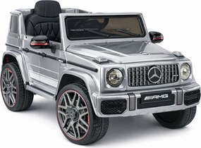 LEAN CARS Elektrické autíčko Mercedes AMG G 63 stříbrné lakované