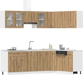11dílná sada kuchyňských skříněk "Lyon" Artisan Dub, dřevěné podlahy 3328578