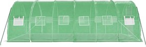 Skleník s ocelovým rámem zelený 18 m² 6 x 3 x 2 m 3188040