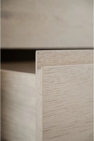 Komoda v dekoru dubu ve světle přírodní barvě 110x70x45 cm Melstone – Rowico