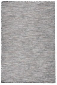 Venkovní hladce tkaný koberec 120x170 cm hnědý a modrý 340816