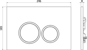 Mexen Tex 01, splachovací tlačítko, lesklý chrom, 6101-03