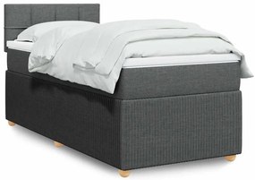 Box spring postel s matrací tmavě šedá 90x200 cm textil 3287340