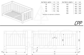 Dětská postel z borovicového dřeva v přírodní barvě 80x200 cm CPP – Adeko