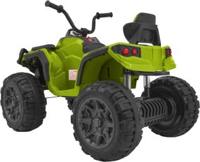 Ramiz Dětská čtyřkolka ATV 2,4 GHz na baterie zelená + dálkové ovládání + EVA kola + MP3 rádio + pomalý start