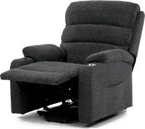 Polohovací křeslo šedé, elektrické TV-S8348 GREY2