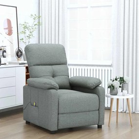 Masážní křeslo tmavě šedé textil 289673