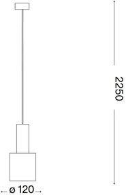 Ideal Lux - Lustr na lanku HOLLY 1xE27/60W/230V pr. 12 cm mosaz
