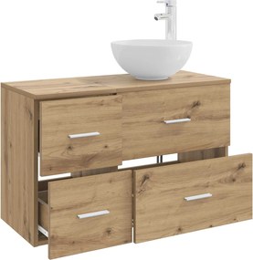 Sada koupelnového nábytku 2 ks Dub artisan Kompozitní dřevo 3403951