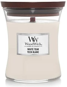 Svíčka woodwick white teak 85 g