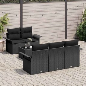 Set pohovek 6 ks Černá polyratan 3345243