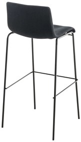 Barová židle Pelham - látkové čalounění | černá
