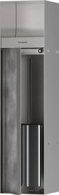 Hansgrohe XtraStoris Rock, wc kartáč na vestavbu s držákem na toaletní papír, nerez, HAN-56062800
