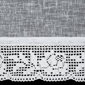 KRÁTKÁ ZÁCLONA NA PÁSCE LARI 150X60 CM BÍLÁ