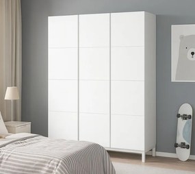 Moderní šatní skříň Eva bílá 150cm