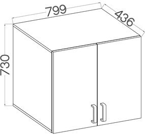 MELTA | závěsná skříňka AR104 | 79,9 cm | artisan