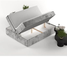 Šedá boxspring postel s úložným prostorem 160x200 cm Yoko – Maison de Rêve