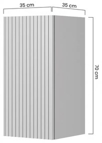 Závěsná koupelnová skříňka Nicole 70 cm - bílý mat