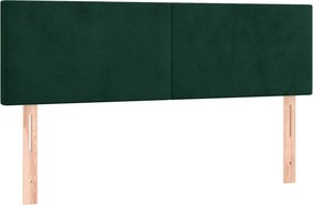 Box spring postel s matrací tmavě zelená 140x200 cm samet 3141188