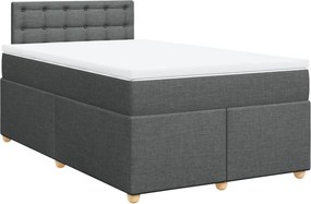 Box spring postel s matrací tmavě šedá 120x200 cm textil 3288962