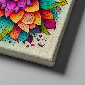 Obraz na plátně - Mandala květinka FeelHappy.cz Velikost obrazu: 80 x 80 cm
