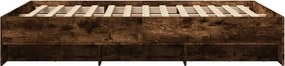 Rám postele bez matrace kouřový dub 120x190 cm kompozitní dřevo 3295699