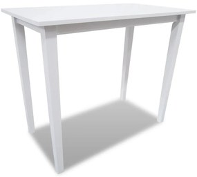 Bílý dřevěný barový stůl a 4 barové židle, set 271832