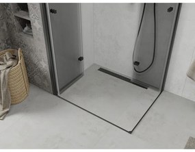 Mexen Lima Duo sprchový kout se skládacími dveřmi 80(dveře) x 70(dveře), 6mm čiré sklo, černý profil, 856-080-070-70-00-02