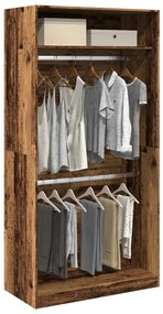Šatní skříň old wood 100 x 50 x 200 cm kompozitní dřevo 3307808