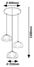 Rabalux 72276 - Lustr na lanku ELOWEN 3xG9/5W/230V