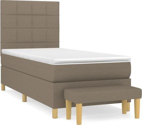 Box spring postel s matrací taupe 90x200 cm textil 3137129
