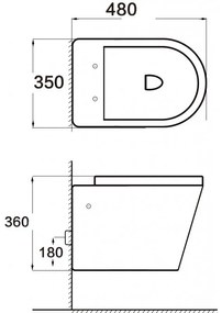 Mexen RICO Rimless mísa závěsná se sedátkem volně-padajícím, 48 x 35 cm, bílá, 30721000