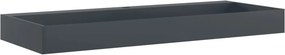 Umyvadlo 120x46x11 cm minerální/mramorový kompozit antracitové 155986