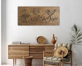 Li-Go "Malý princ" světelný obraz s baterií 90x40cm varianta: ovládání na obraze bez dálkového ovladače, provedení: dub světlý