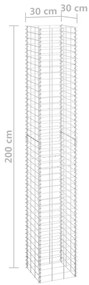 Gabionové vyvýšené záhony 3 ks 30 x 30 x 200 cm železo - Default Title