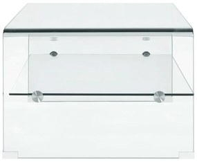 Konferenční stolek čirý 98 x 45 x 31 cm tvrzené sklo - Default Title
