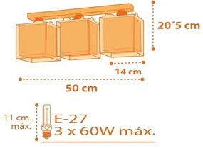 Dalber D-73453 - Dětské stropní svítidlo DINOS 3xE27/60W/230V