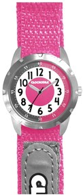 Růžové reflexní dětské hodinky na suchý zip CLOCKODILE REFLEX CWX0024 POSLEDNÍ KUS STAŇKOV