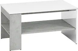 Nábytkáři ORFA LAMIA 10 - konferenční stolek, lamino, beton/bílá lesk/bílá lesk MDF (ML) (LUMENS10=1BALÍK)  ***DO VYPRODÁNÍ