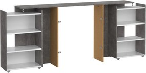 FALCO Čelo postele Simplicity 136 beton/bílý lesk