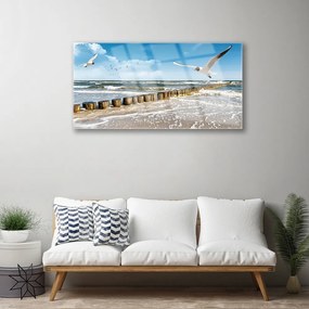 akrylový obraz Racci Moře Krajina 100x50 cm