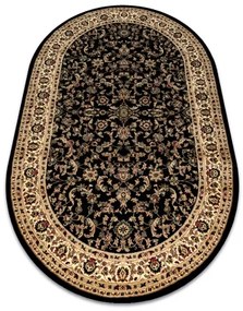 Oválný koberec ROYAL ADR 1745 černý Rozměr: 150x250 cm