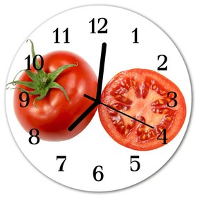 Skleněné hodiny kulaté rajčata