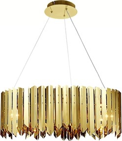 Toolight Toolight, stropní závěsné svítidlo 6xG9 APP1764-8CP, zlatá lesklá, OSW-09661