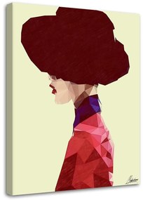 Gario Obraz na plátně Žena s kloboukem - Cantu Rozměry: 40 x 60 cm