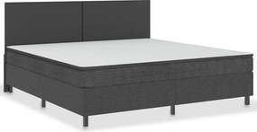 Postel boxspring tmavě šedá textil 200 x 200 cm 3054793