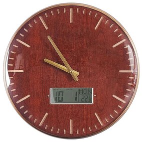 Nástěnné hodiny ø 43 cm hnědo-zlaté BRUGG Beliani